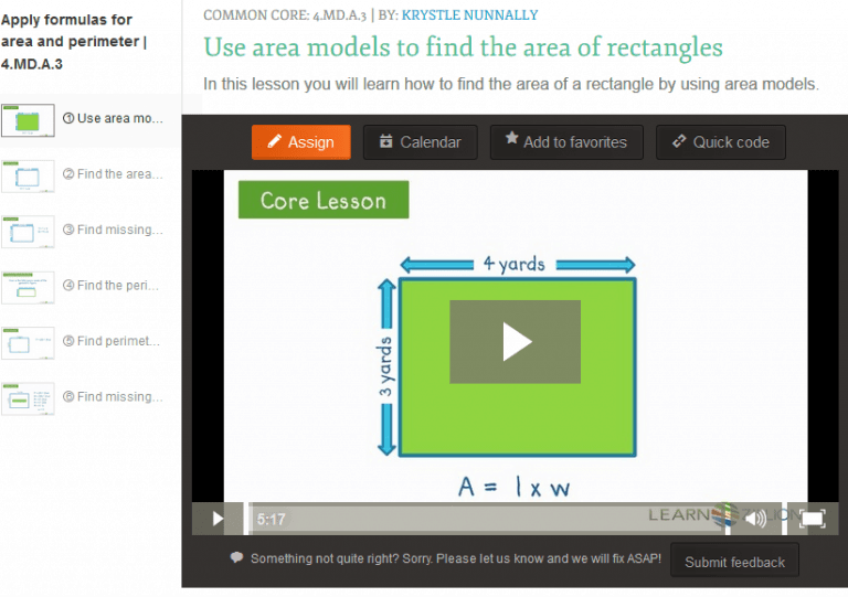 Teaching 4.MD.A.3 - Apply Area and Perimeter Formulas for Rectangles in ...