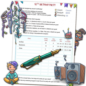 Birthday Planner Math Game - Printable Activity - The Teachers' Cafe